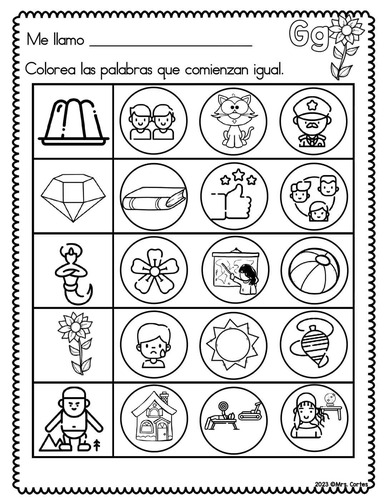 Fonética K-1: De sonidos a sílabas- Letra G (ge-gi) by mrscortes