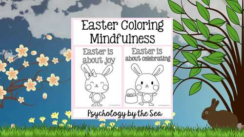 10 Easter Mindfulness Coloring Pages with Bunnies and Positivity Phrases