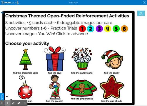Boom™ Cards Christmas Themed Open-Ended Reinforcement Activities