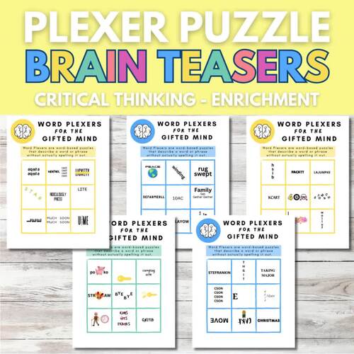 Gifted and Talented Plexer Word Puzzles: Pack 4: 45 Fun Brain Teasers ...