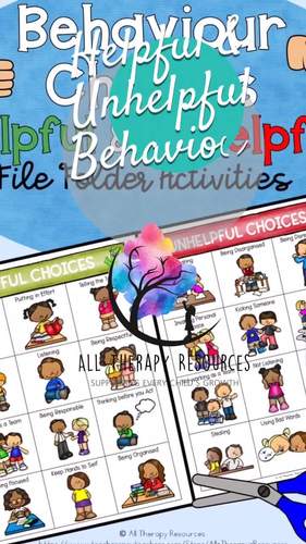 Helpful & Unhelpful Behaviour Choices - File Folder Counseling | TpT