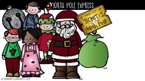 North Pole Express clip art, Christmas clip art, Polar clip art COMBO PACK