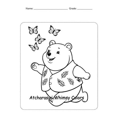 Cute Chubby Bear Coloring Pages – 20 Adorable Designs for Kids | TPT