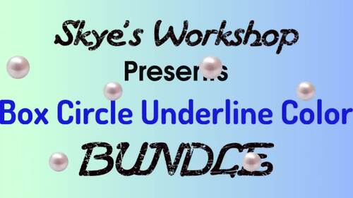 Box Circle Underline AND Even or Odd COMBINATION BUNDLE by Skye's Workshop
