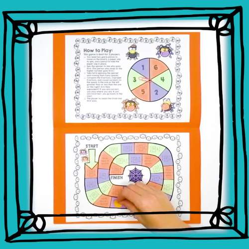 Halloween Board Games | Decimals Fractions Factors Multiples | TPT