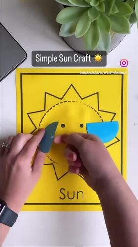 Simple Sun Craft A Fine Motor Activity | TPT