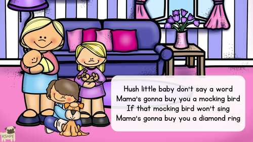Music: Hush Little Baby Lullaby Song, Vocal Music Education | TPT