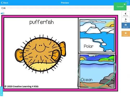 Animal Habitats Boom Cards for Distance Learning by Creative Learning 4 ...