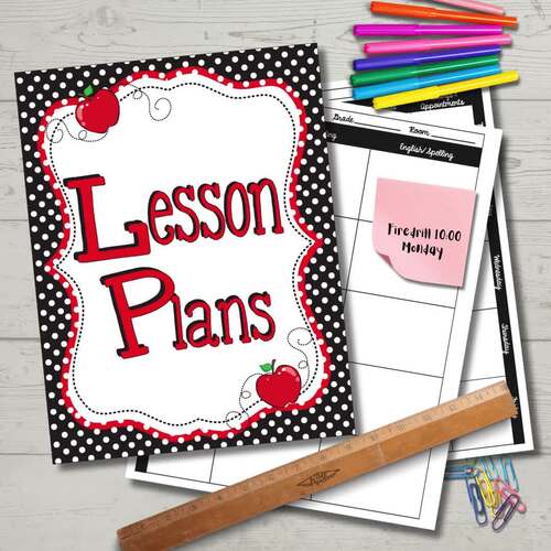 UPDATED! 2025-2026 Black and Red Teacher Binder-Planners, Forms and ...