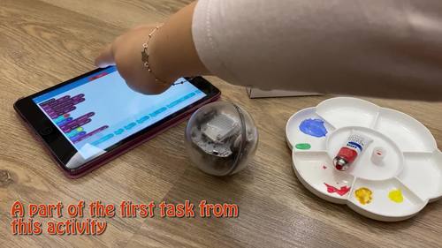 Sphero® robot BEGINNER coding activity Color mixing color wheel 3 tasks