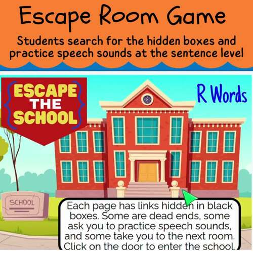 K Articulation School Escape Room BOOM CARDS Game by Language Playroom
