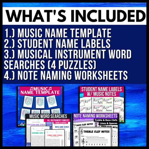 Back To School Music Bundle → Printable Classroom Decor & Activity ...