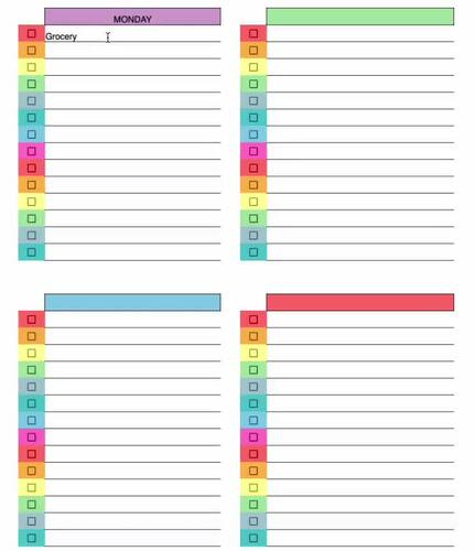Multi-Colored Blank Checklist Printable PDF by Mom Money Map | TPT