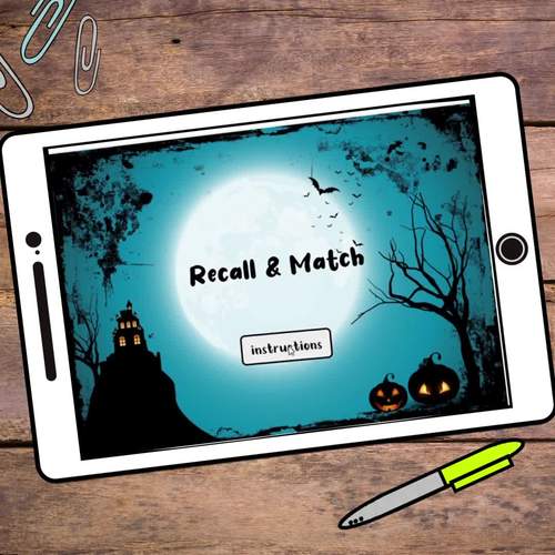 Memory and Matching Games Matching Halloween Candies Boom Cards | TPT