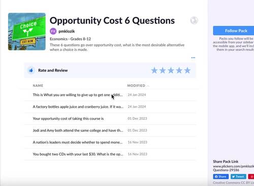 Opportunity Cost, Trade + Comparative Advantage Plickers Bundle Intro ...