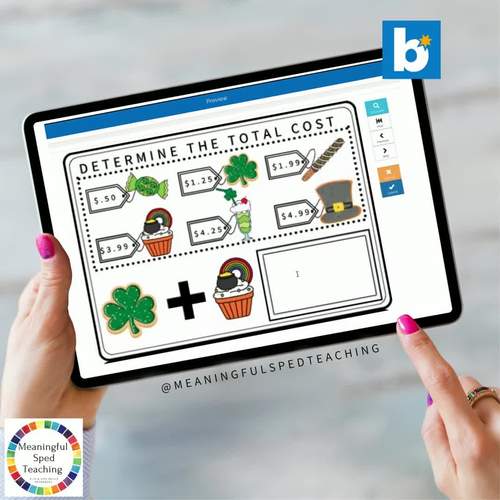St. Patrick's Day Life Skills Money Addition Digital Task Cards | Boom ...