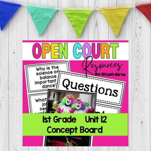 Open Court Reading 1st Grade Unit 12 Concept Board Resources by Glyph Girls