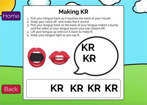 KR K Minimal Pair sentence R Cluster Reduction Boom Card KR Blend ...
