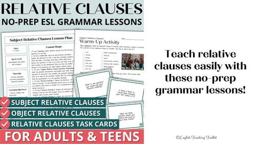 Adult ESL Grammar Worksheets, Lesson Plans, Activities Bundle ...
