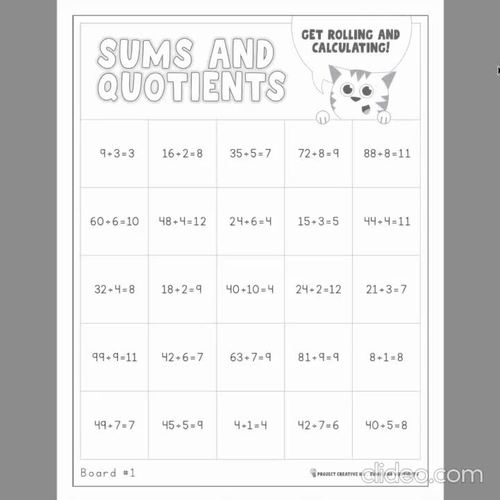 No Prep Math Fact Dice Game | Addition and Division Practice | Fun Fact ...