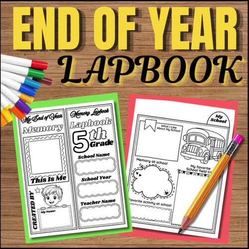 End of Year Memory Book Lapbook | last week of school activities 2nd ...