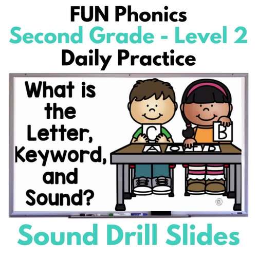Second Grade FUN Phonics Letter Sound Drill Slideshow Practice Slides