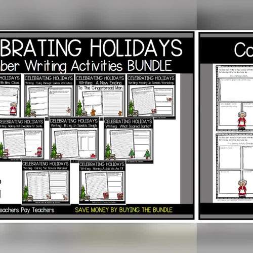 Christmas Writing Prompts BUNDLE of All Christmas Writing Activities by ...