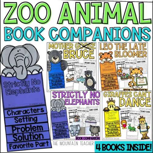 Zoo Animal Read Aloud Comprehension BUNDLE | Book Companions with ...