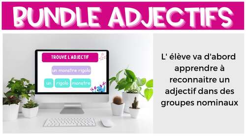 French Adjectives BUNDLE | Les Adjectifs BOOM CARDS by French Teacher Box