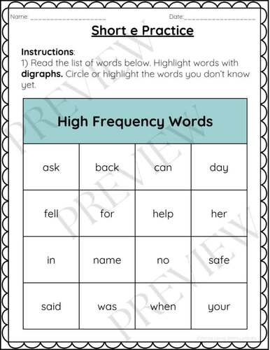 Short e | Decodable Passage | Fun Phonics Activities | Comprehension ...