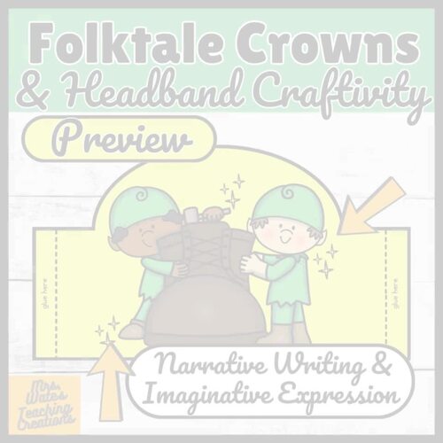 The Elves and the Shoemaker Crown Craft Kindergarten Literacy Activities