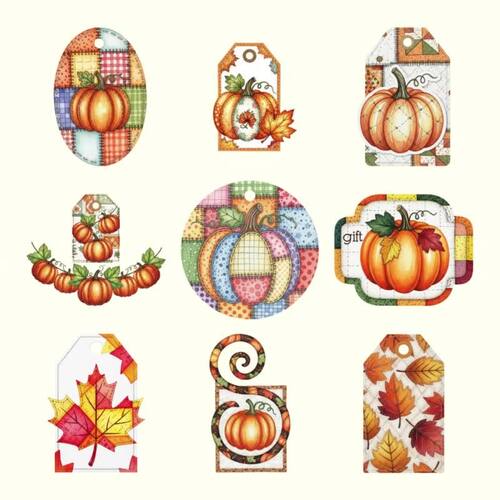 Fall Gift Tag PNG • 18 Thanksgiving Clipart Label Files • Transparent ...