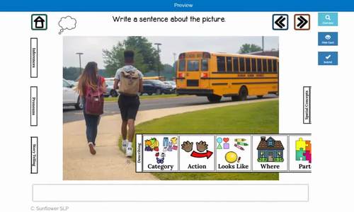 Back to School Describing Pictures Speech Therapy BOOM Cards by ...