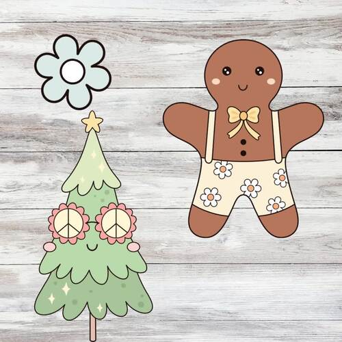 Retro Groovy Christmas Door Decorations Printable Teachers Classroom ...