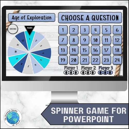 Age of Exploration Review Game for High School World History- Spinner Game