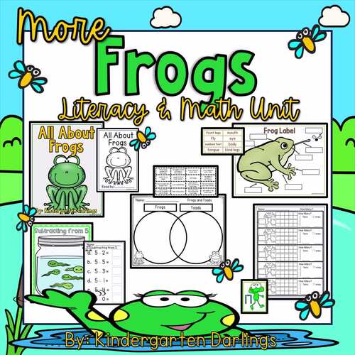 Frog Literacy and Math Activities for Kindergarten, First, and Second Grade