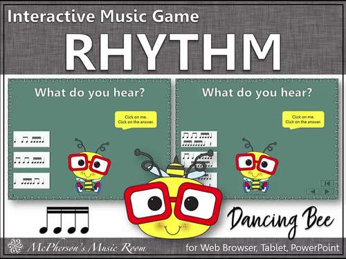 Interactive Rhythm Game Sixteenth Notes {Dancing Bee} by Linda McPherson