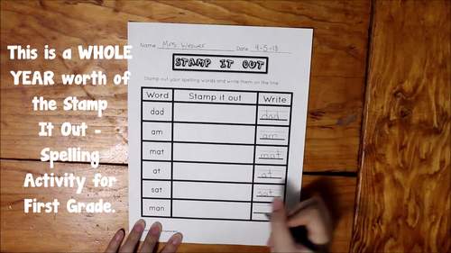 Stamp It Out Spelling Center-Grade 1-Aligned with Journeys 2017: Unit 1-6