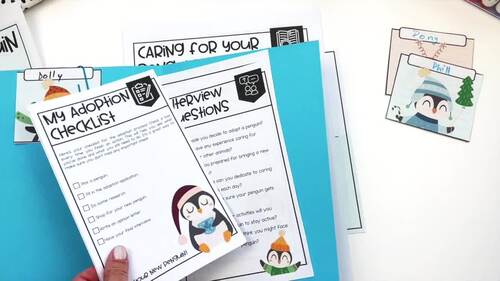 Adopt a Penguin, Project Based Learning, Print & GO Winter Activity