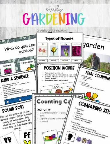 Gardening Study Supplements Creative Curriculum Preschool w/ Math-ELA ...