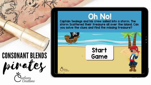 Beginning Consonant Blends Digital Game Google Slides and PowerPoint ...