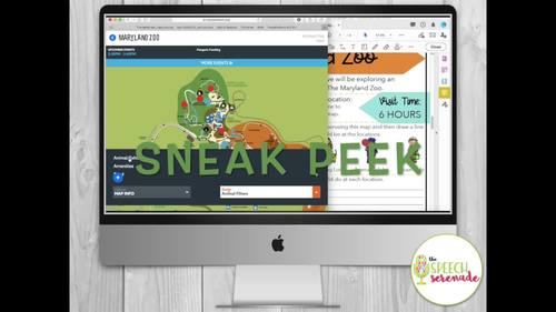 NO PRINT Map My Language Map Skills Zoo Virtual Trip by The Speech Serenade