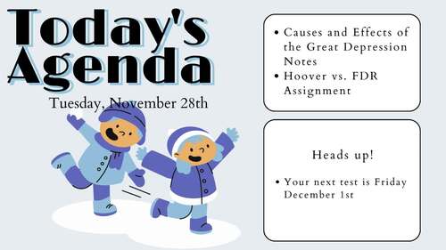 Animated Winter Agenda Templates | Edit on Canva | 10 Templates | TPT
