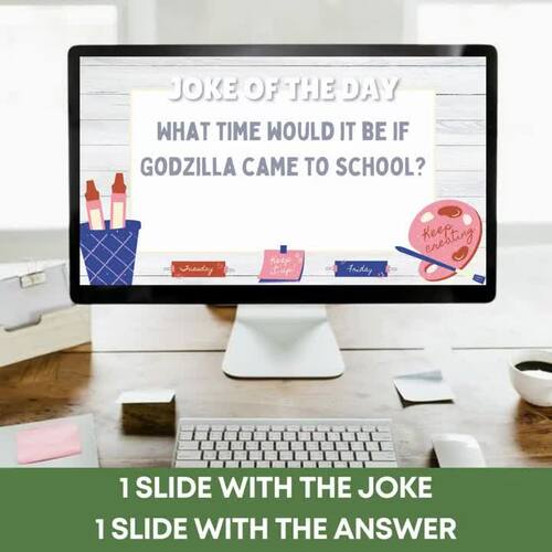 Joke of the day Morning Meeting Activity Brain Break Slides ...