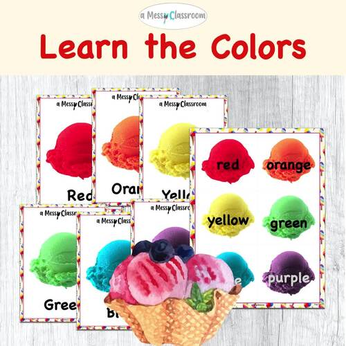 Preschool Ice Cream Shop Colors Pattern Making Lesson Game Worksheet ...