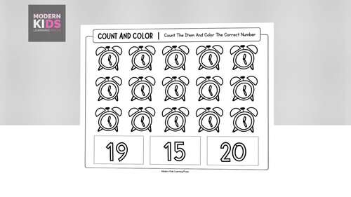 Counting Objects to 20 Worksheets - Autism Math Activities | TPT