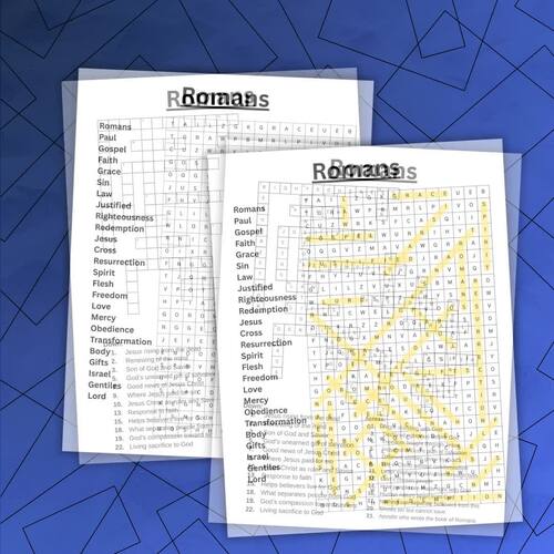 Romans Bible Activities Word Search Crossword Word Jumble Printables