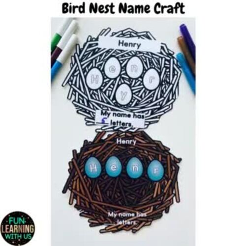 Spring Bird Eggs Name Craft | Seasonal Editable Name Activity | TPT