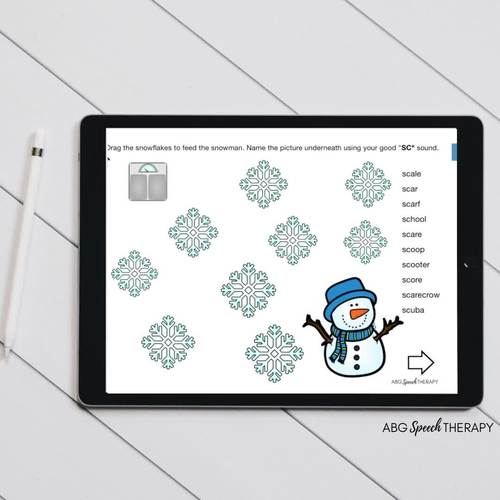 S Blends Winter Boom Cards™ for Speech Therapy by ABG Speech Therapy