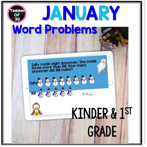 Digital Resource - Math Word Problems for Kindergarten & First Grade